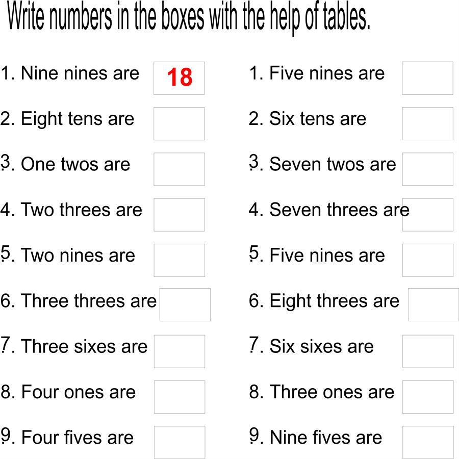 Write Numbers
