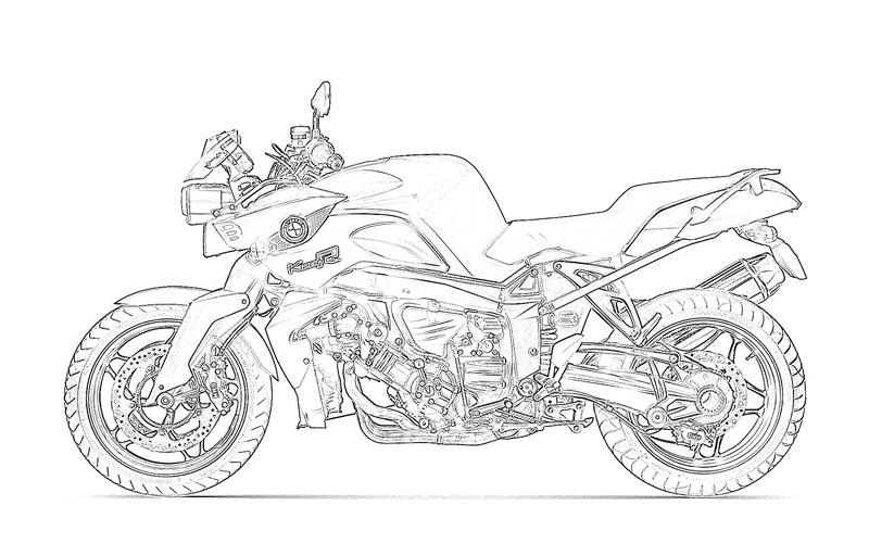 Coloring pages of different types of transportation